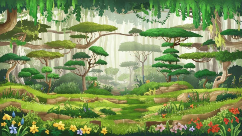 Design a Never-ending Nature Background with Multiple Layers for a 2D ...
