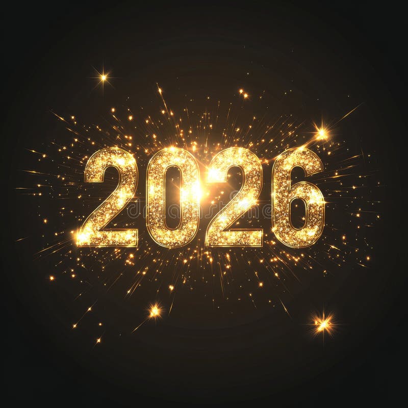 A Design for the 2026 New Year Celebration with a Golden Festive Theme ...