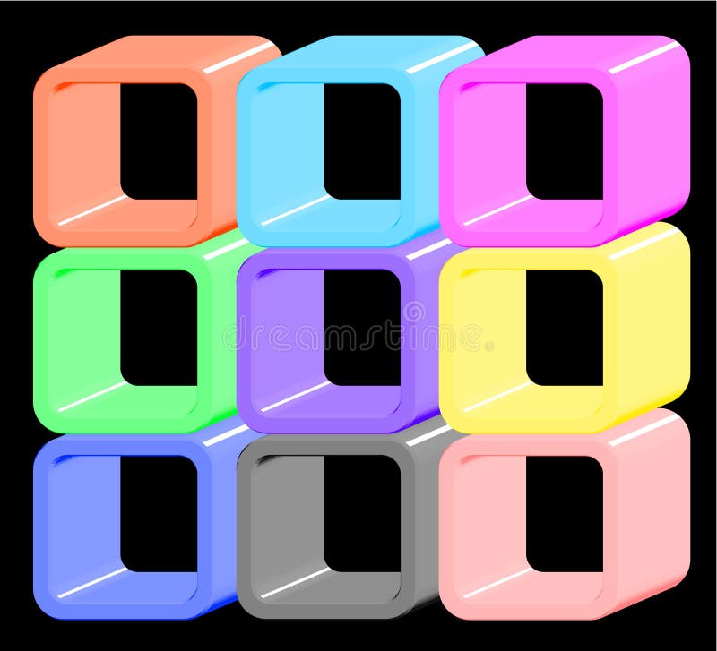 Set of Nine Color Elephants Stock Vector - Illustration of patchwork ...