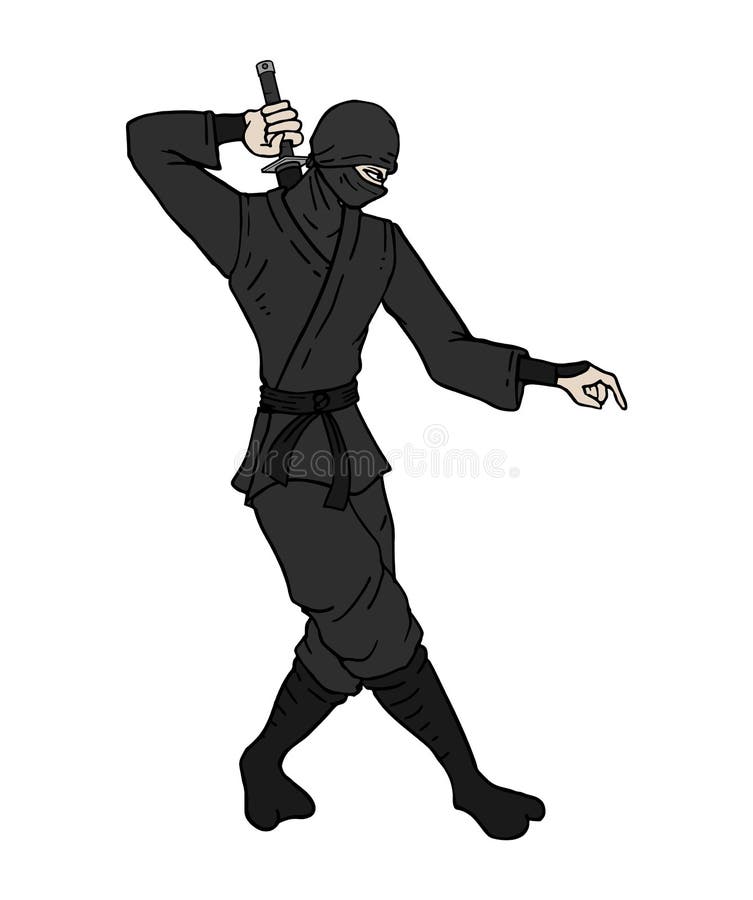 Design of Ninja Illustration Stock Vector - Illustration of concept ...