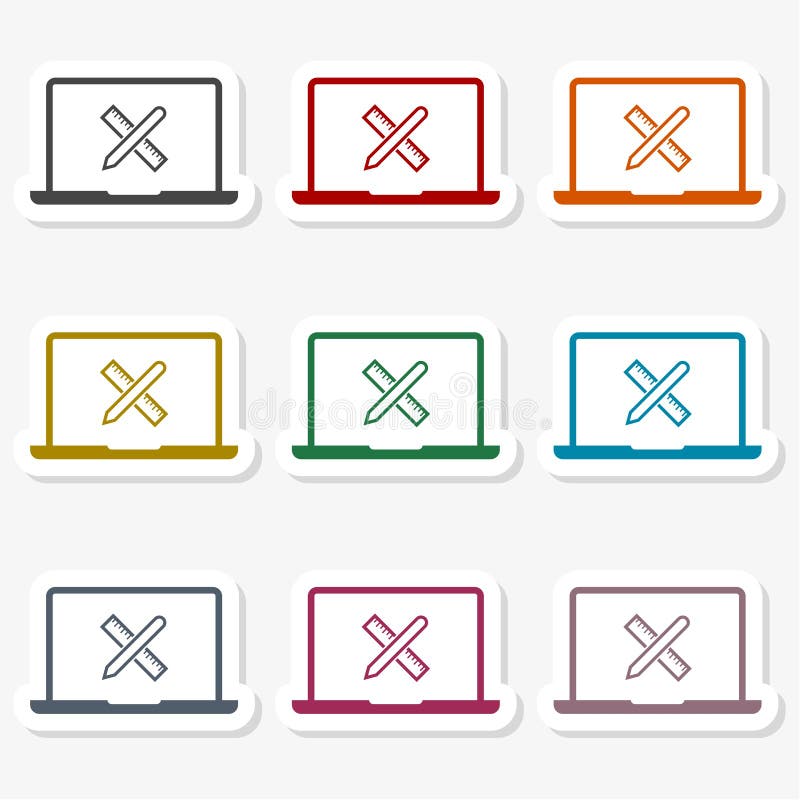 Design, Notebook-Symbol vektor abbildung. Illustration von schreibtisch ...