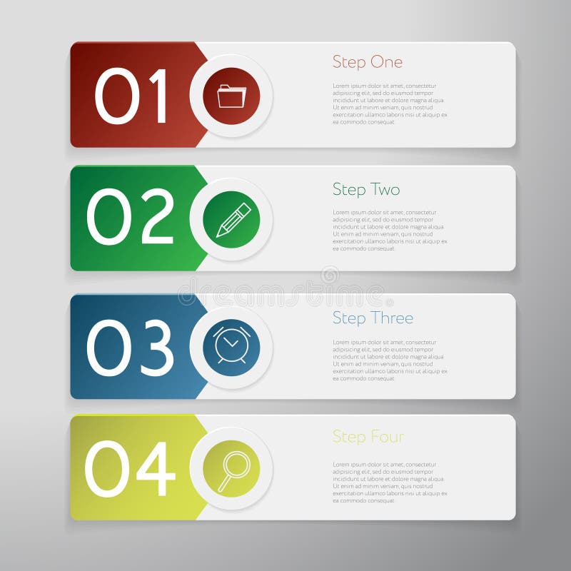 Design Number Banners Template Graphic or Website Layout Stock ...
