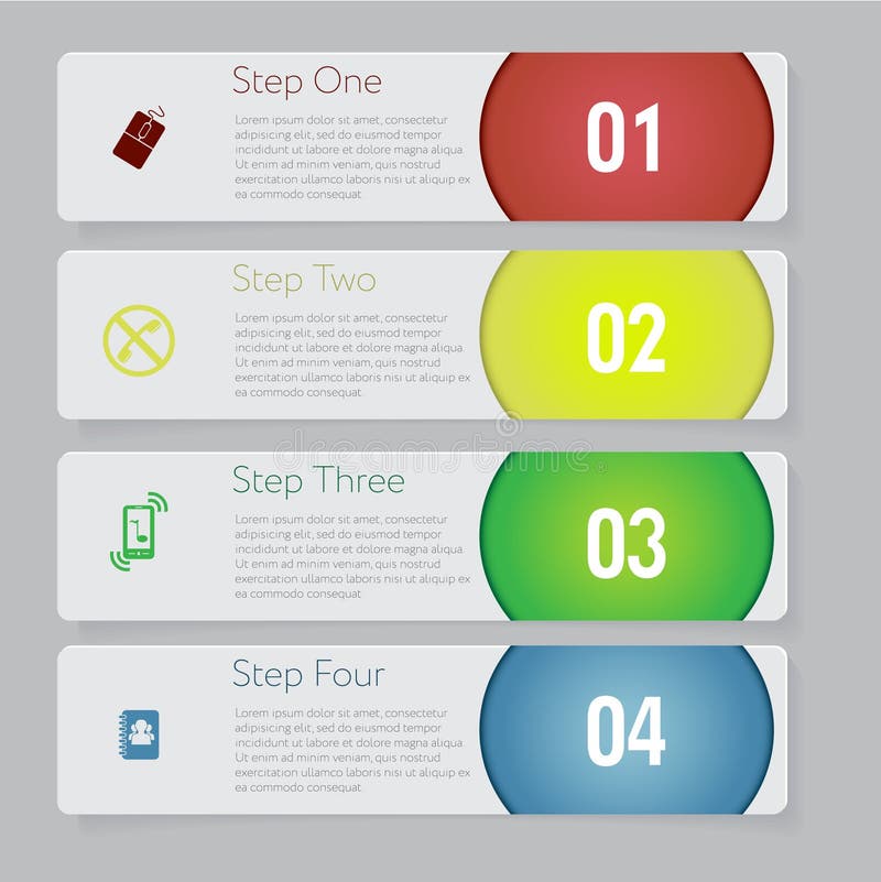 Design Number Banners Template Graphic or Website Layout Stock ...