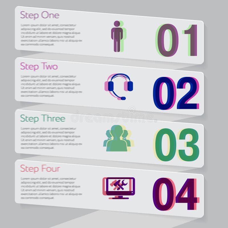 Design Number Banners Template Graphic or Website Layout Stock Vector ...