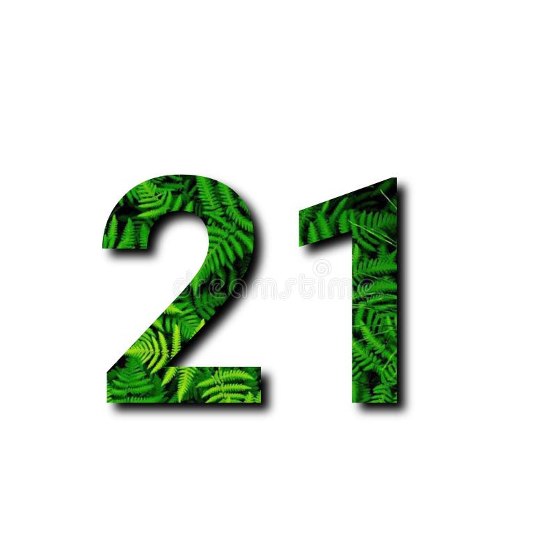 Design Number 21 with Leaf Texture on White Background. Stock ...