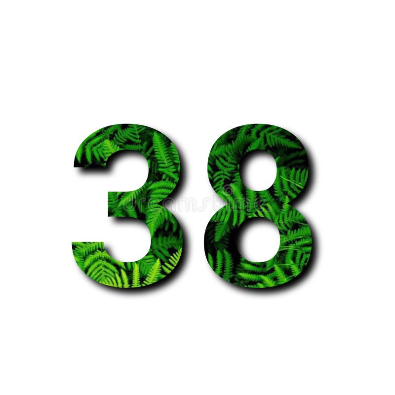 Design Number 38 with Leaf Texture on White Background. Stock ...