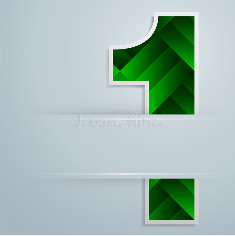 3D Number One Alphabet Digital Design Stock Vector - Illustration of ...