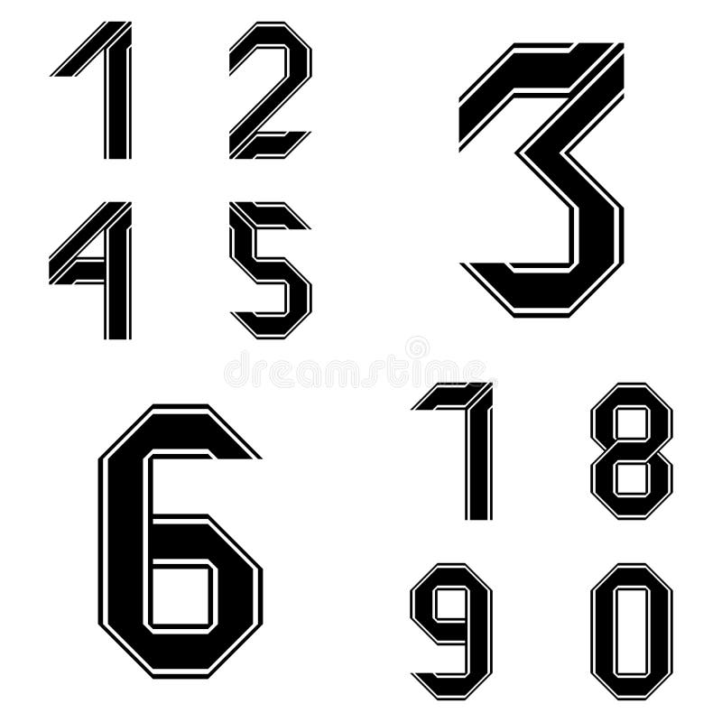Design numbers set stock vector. Illustration of figure - 132398364