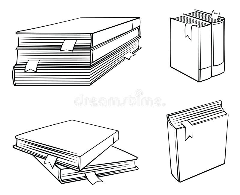 Design Object with Line Art Black and White Stock Vector - Illustration ...