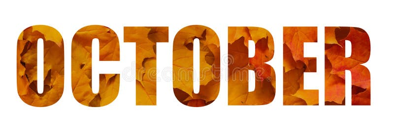 Design October Text on a White Background Stock Illustration ...