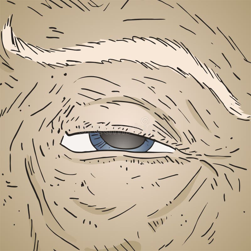 Design of old man eye stock vector. Illustration of vector - 217330654