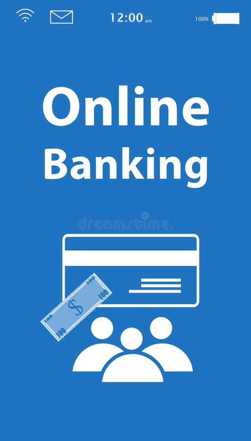 Design of Online Banking Application for Devices. Illustration Stock ...