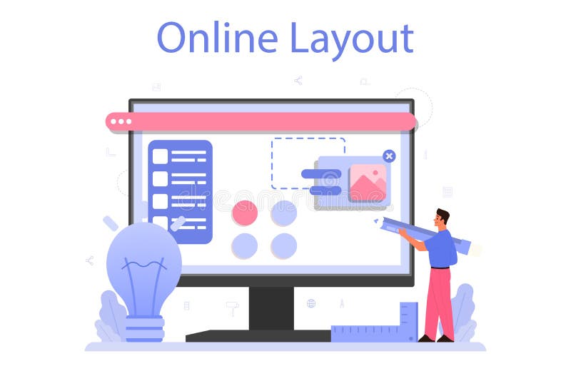 Design Online Service or Platform. Graphic, Web, Printing Design Stock ...