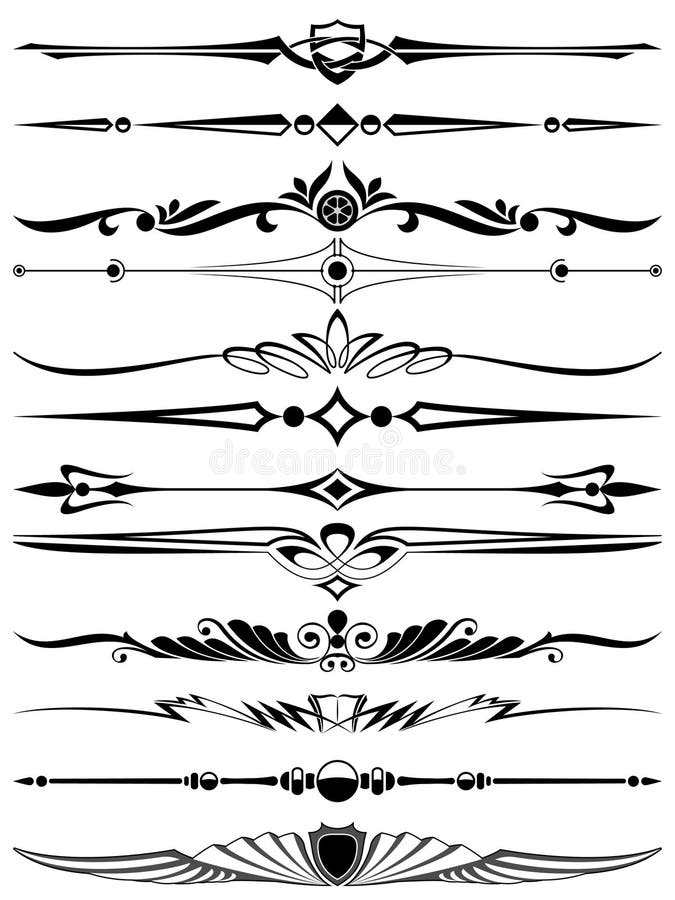 Ancient Greek Border Designs 2 Stock Vector - Illustration of simple ...