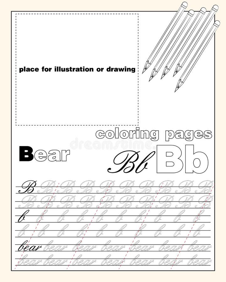 Design_20_the Page Layout Of The English Alphabet To Teach Writing ...