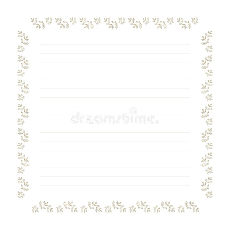 Design for Writing Pages, Elegant Design of Beautiful Branches ...