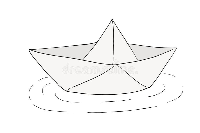 White Paper Boat Floating Water Stock Illustrations – 307 White Paper ...