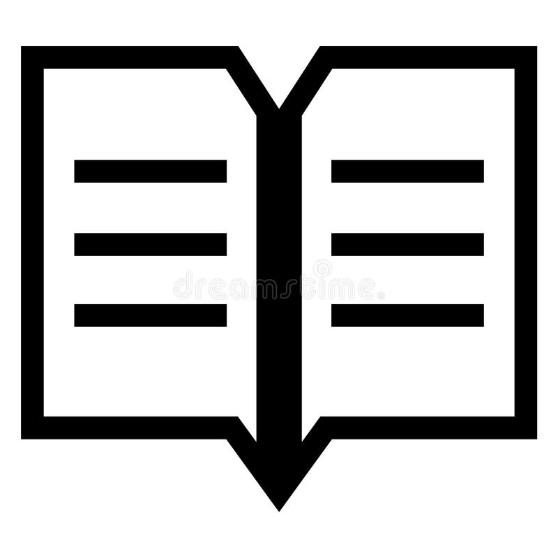 The Design of a Paper or Book Icon that Opens Can Be Seen with a 2 ...