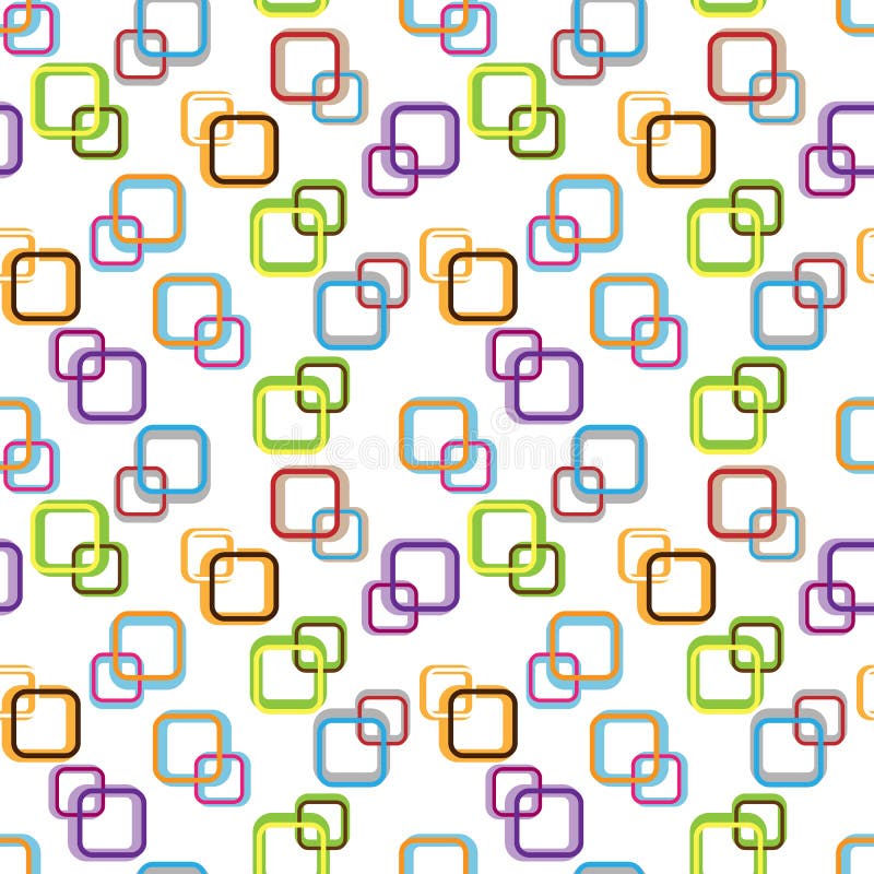 Design Pattern with Ornaments of Various Colorful Square Shapes Stock ...