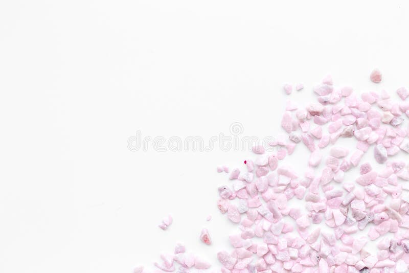 Design with Pebble on White Background Top View Space for Text Stock ...