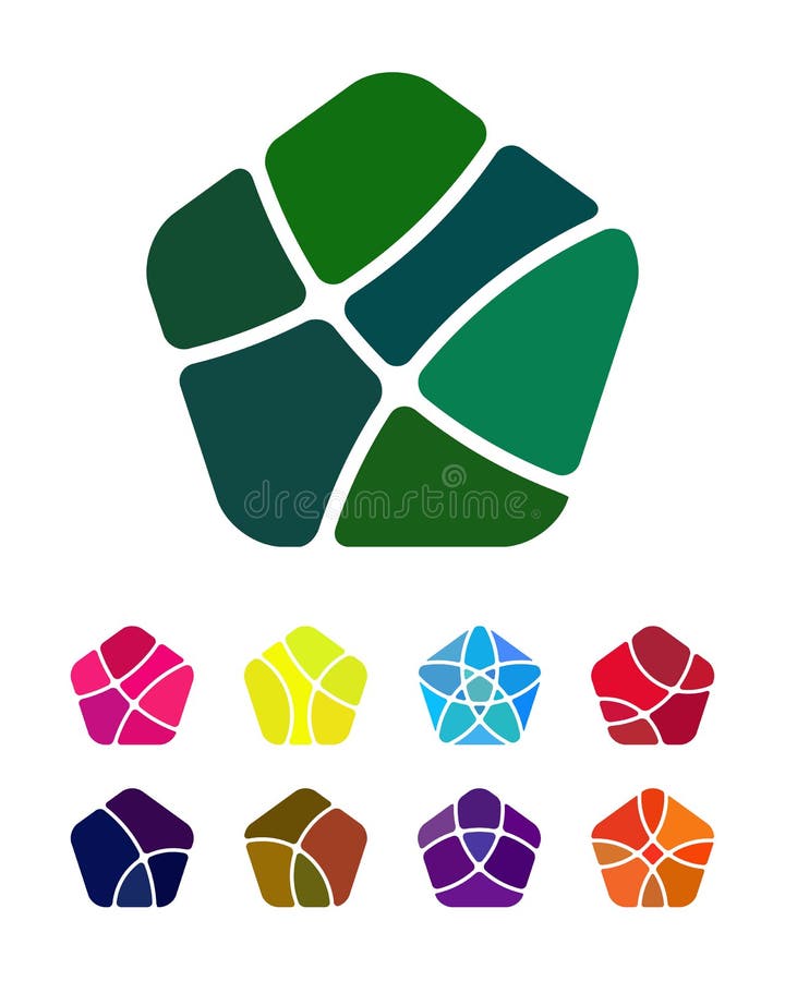 Design Pentagonal Vector Logo Element Stock Vector - Illustration of ...