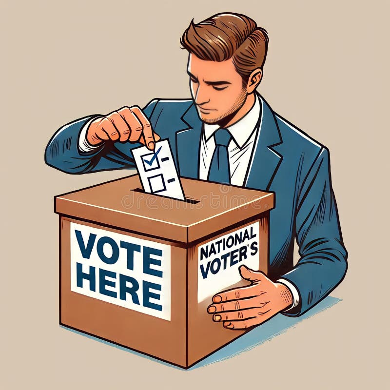 Design of People Doing the National Vote Stock Illustration ...