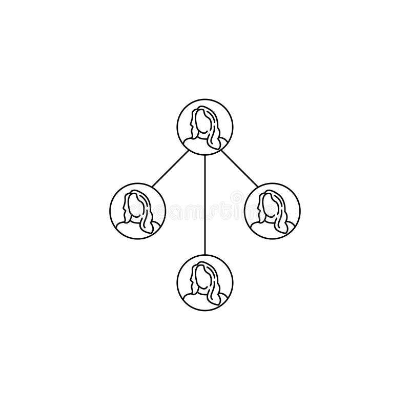 Design People Icon Female Social Network Share Connection Vector Stock ...