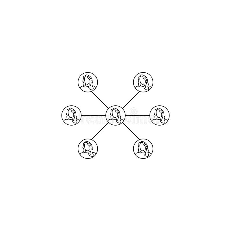 Design People Icon Female Social Network Share Connection Vector Stock ...