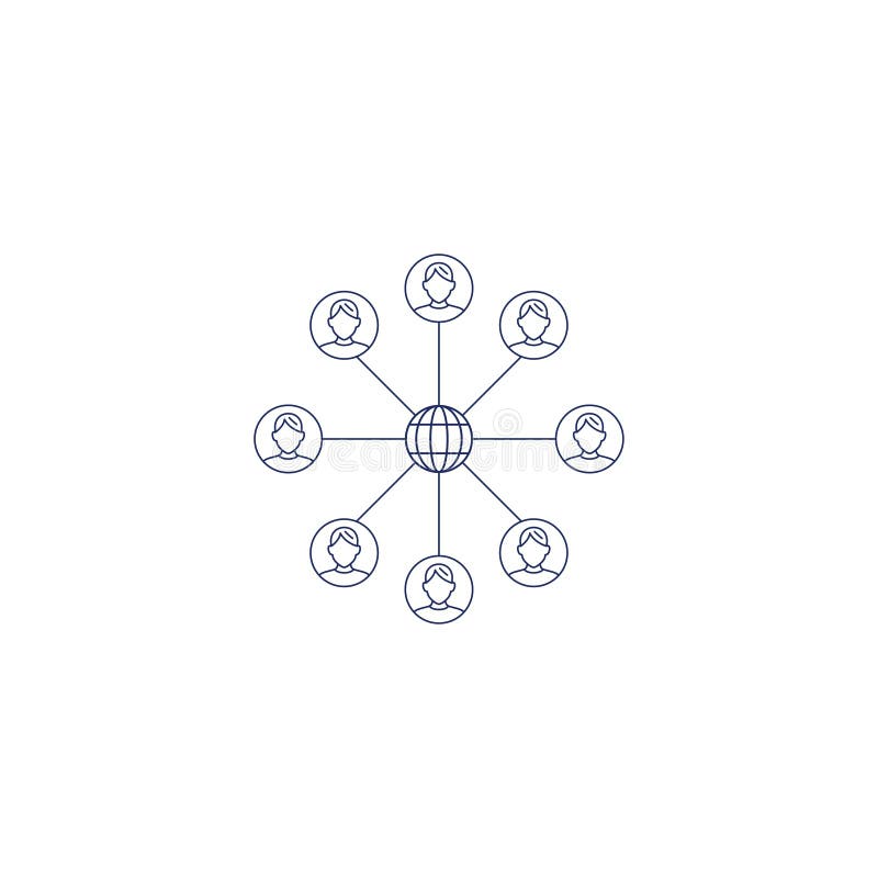 Design People Network Social Connection Icon Group Communication Vector ... Design People Network Social Connection Icon Group Communication Vector ...