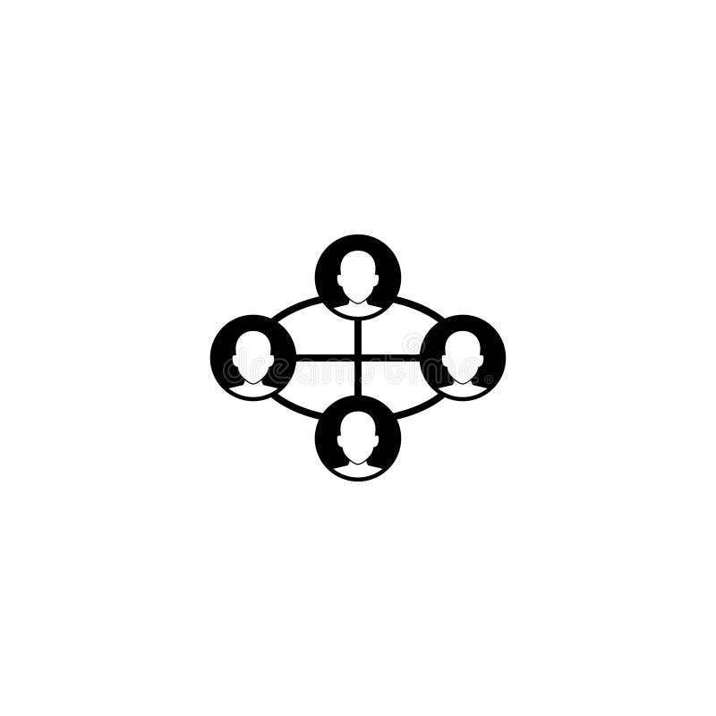 Design People Network Social Connection Icon Group Communication Vector ...