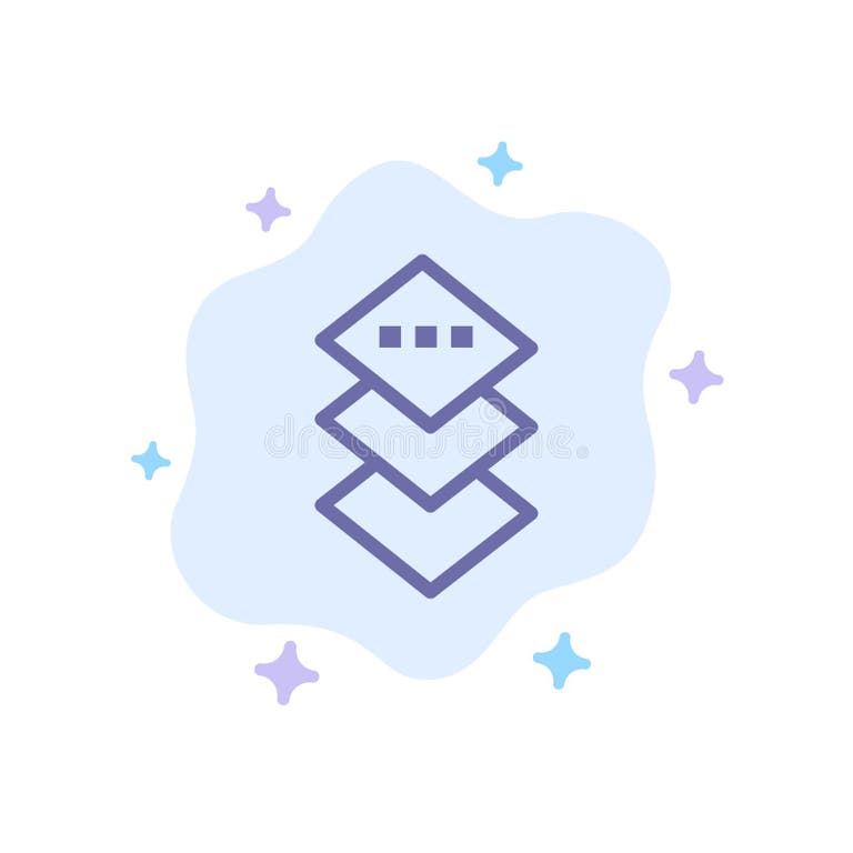 Design, Plane, Square Blue Icon on Abstract Cloud Background Stock ...