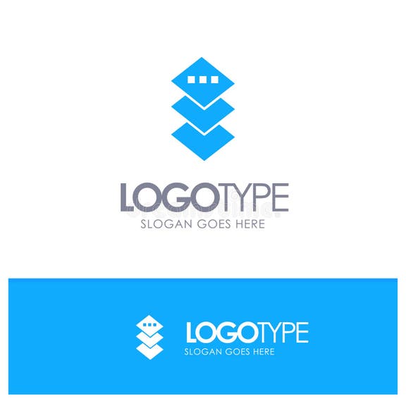 Design, Plane, Square Blue Solid Logo with Place for Tagline Stock ...