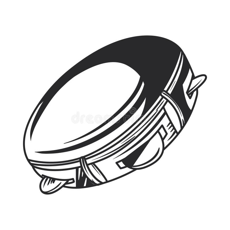 Design plano da pandeiro ilustração do vetor. Ilustração de projeto ...
