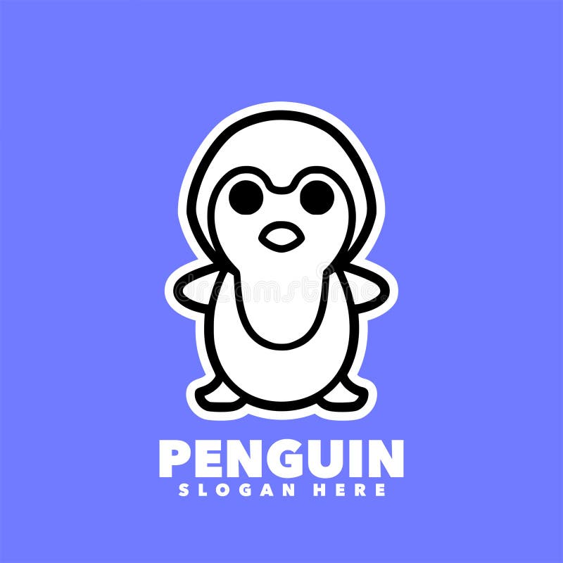 Design plano pinguim ilustração do vetor. Ilustração de liso - 285084648
