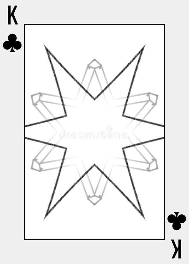 Back Design of Playing Card with Star Stock Illustration - Illustration ...