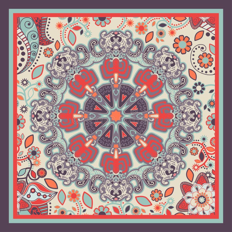 Ornamental Paisley Pattern, Design for Pocket Square, Textile, Silk ...