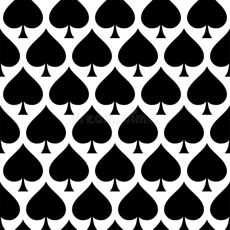 Design of Poker Spades Seamless Texture Stock Vector - Illustration of ...