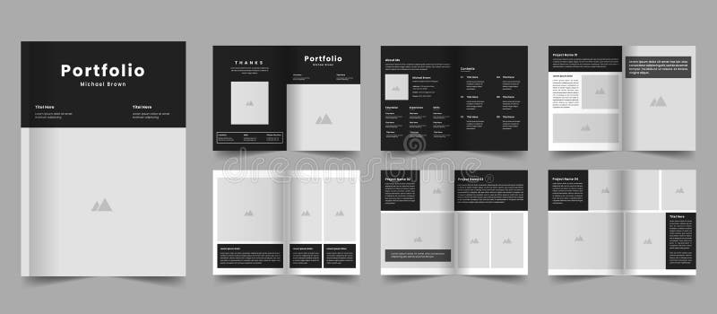 Design Portfolio Template and Digital Portfolio Layout, Photography ...