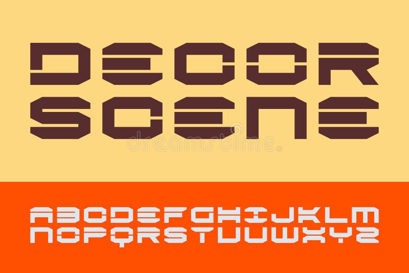Design Decor Scene Alphabet Typography Font Letter Text. Set of Latin ...