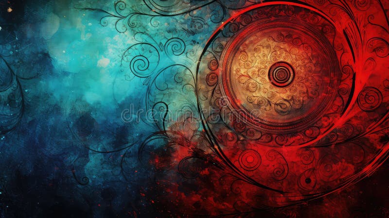 Design Presentation Round Background Stock Illustration - Illustration ...