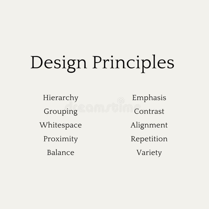 Design principles banner stock illustration. Illustration of graphic ...