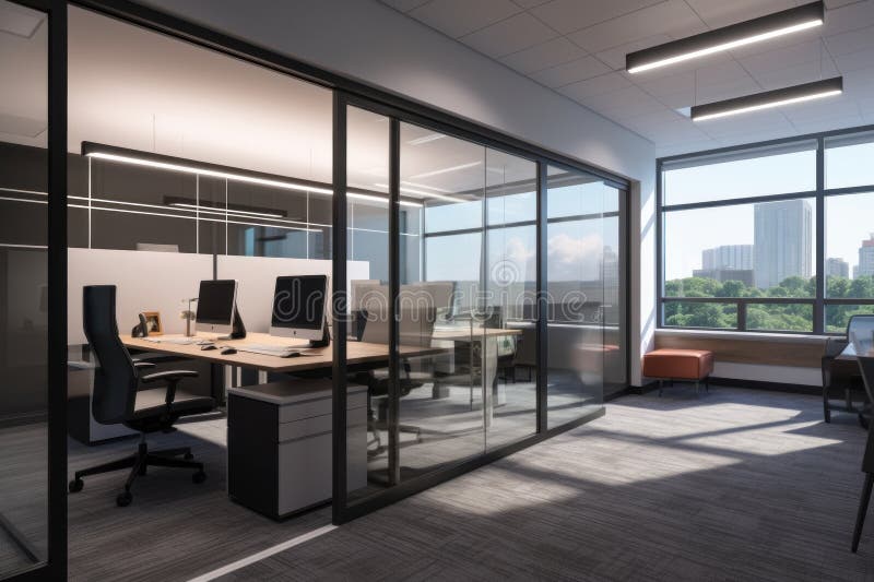 Design a Private Office within a Data Center Featuring Modern ...