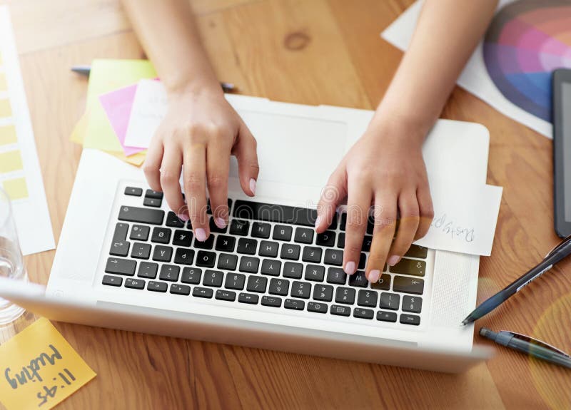 Design Pro at Work. a Creative Professional Working on a Laptop. Stock ...
