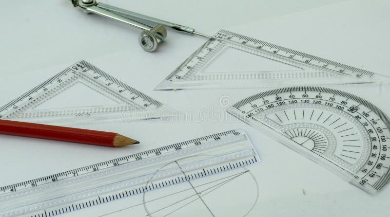 Geometric Measuring Tools, Drawing Items and Mathematical Instruments ...
