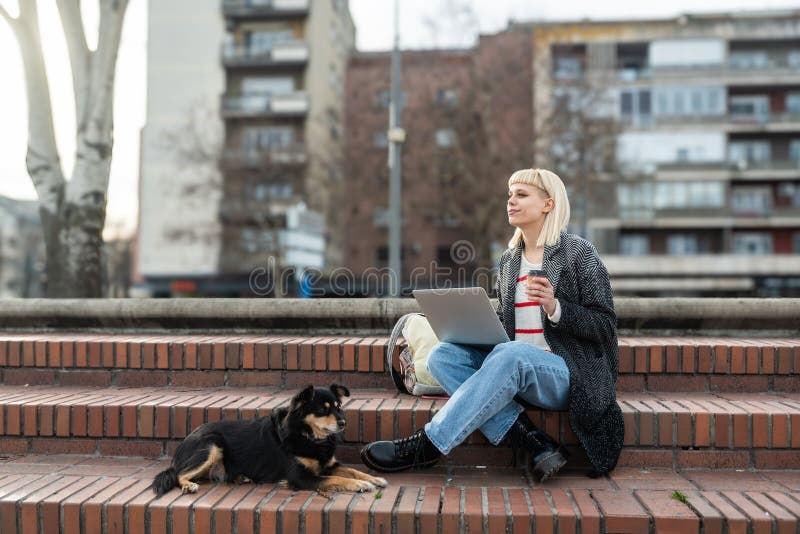 Design Professional. Young Freelance Business Woman, Computer Software ...