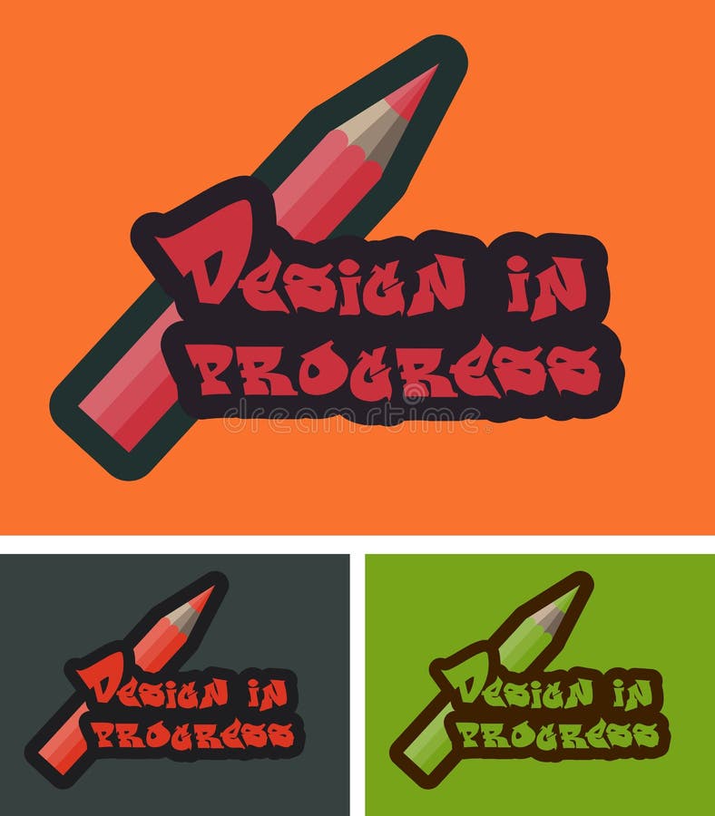 Design in progress stock vector. Illustration of project - 25487111