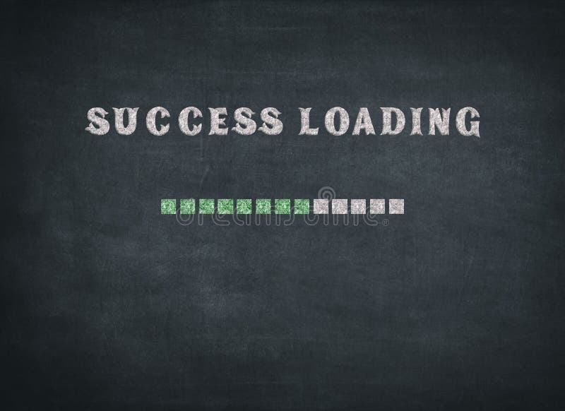 Design of Progress Bar on Blackboard, Loading Success Stock Image ... Design of Progress Bar on Blackboard, Loading Success Stock Image ...