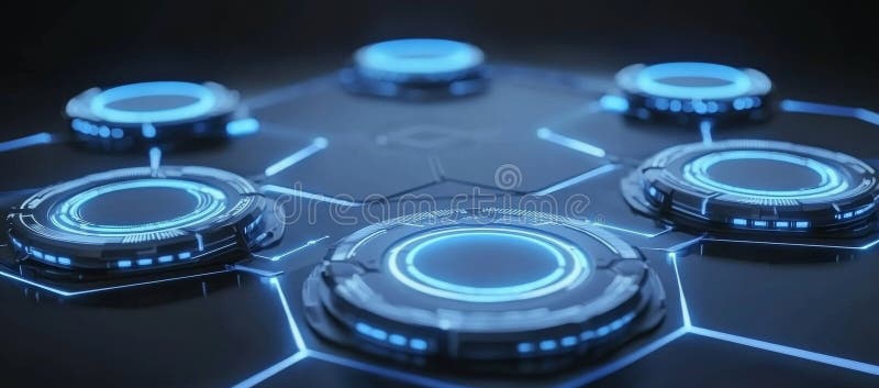 Design Project Background with Hexagonal Structures and Futuristic ...