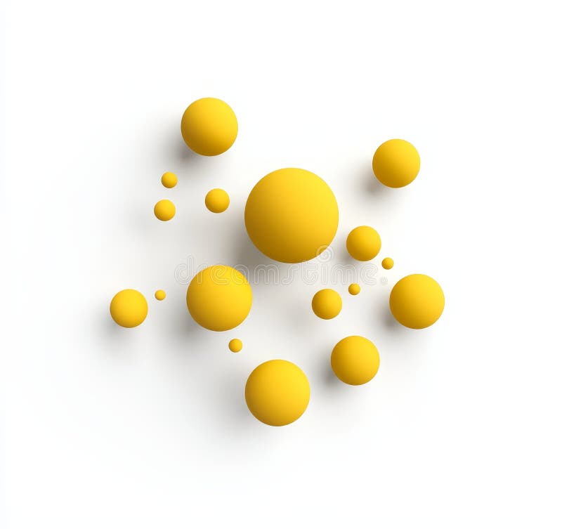 A Design of a Puffy Yellow Object in an Abstract 3D Glass Shape. Stock ...