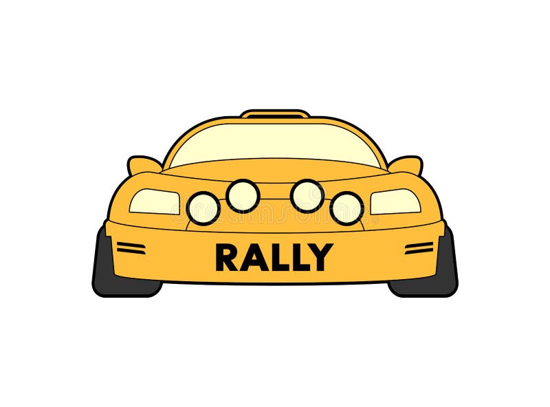 Design of Rally Car Illustration Stock Vector - Illustration of vector ...
